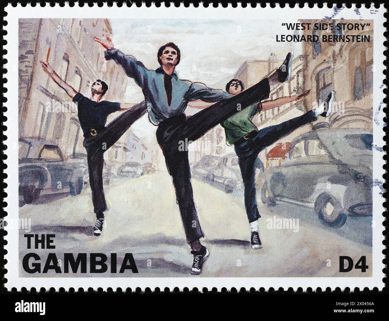 Scene from West Side Story on postage stamp Stock Photo - Alamy
