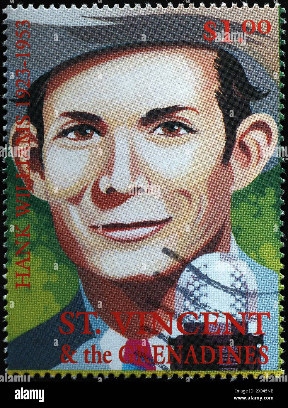 American singer Hank Williams on postage stamp Stock Photo - Alamy
