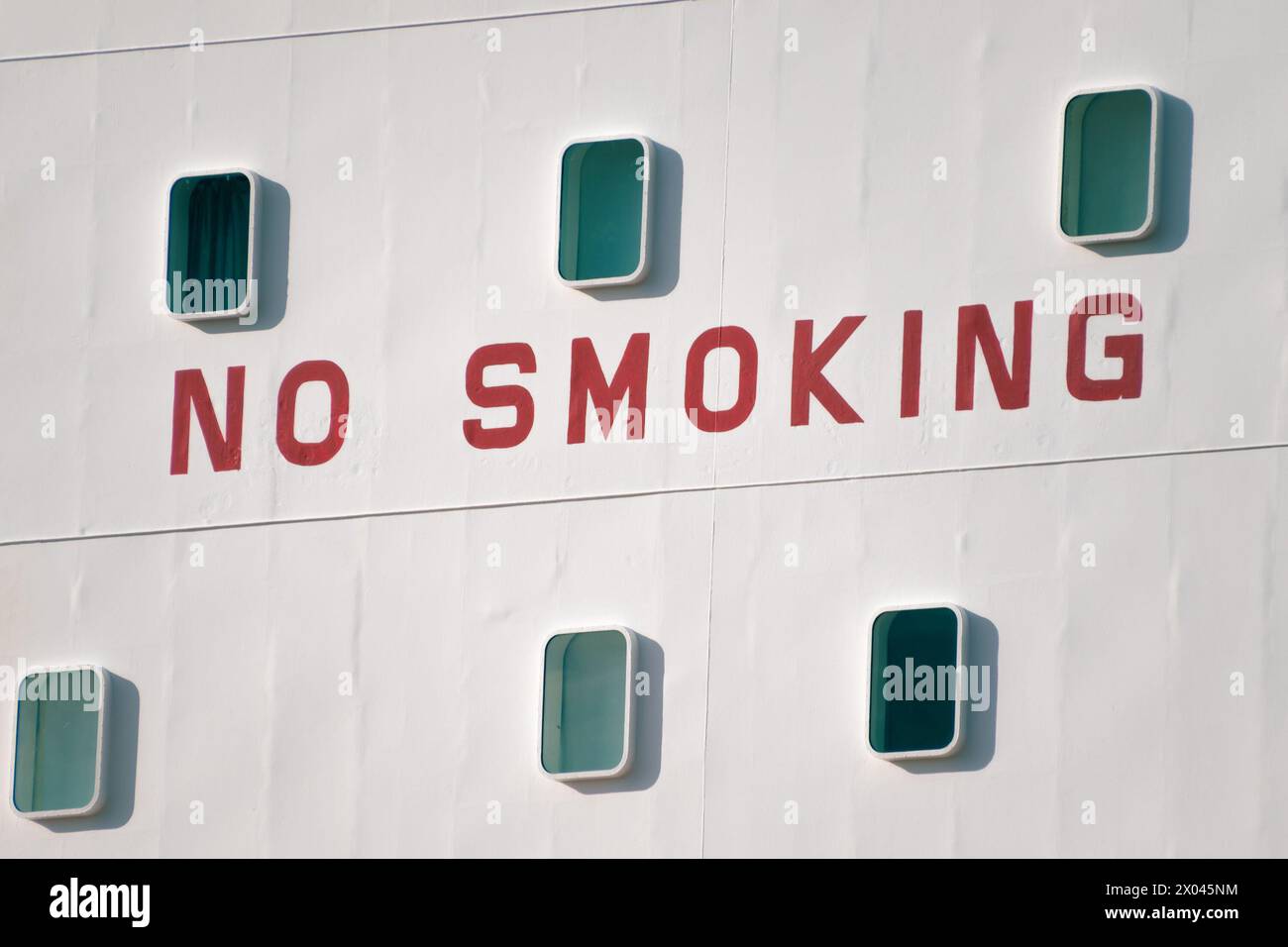 No smoking sign on the ship. Signs and symbols. Danger warning Stock ...