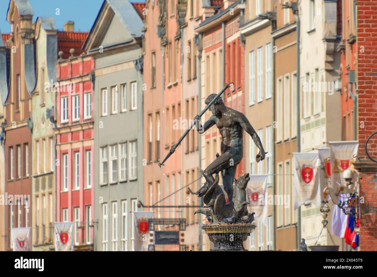 Neptune's Fountain in Gdansk, Poland. Beautiful sculpture. Sights and ...