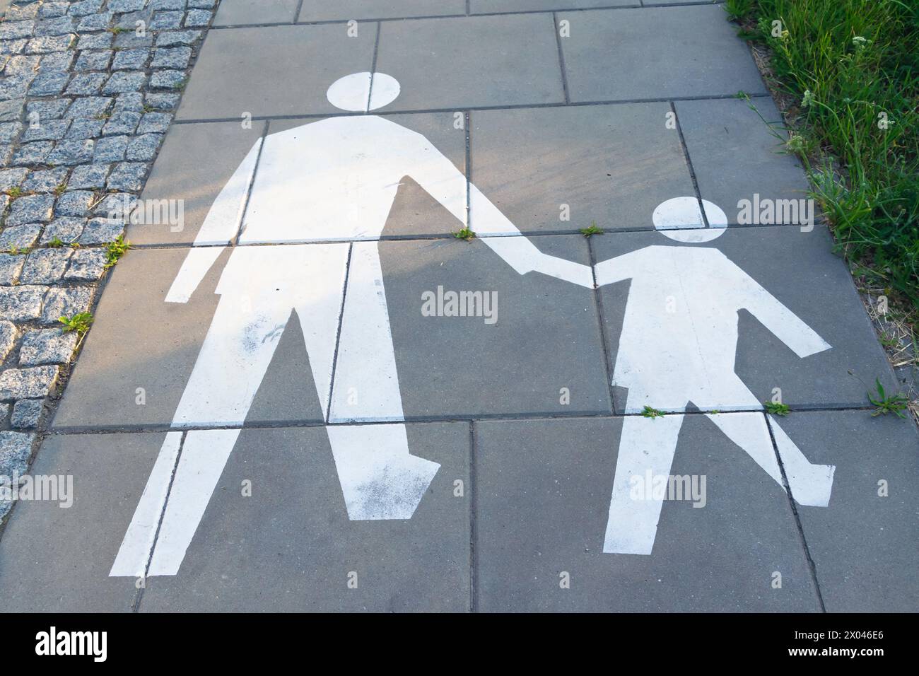 Pedestrian path sign on the road. Signs and symbols. Traffic Laws Stock ...