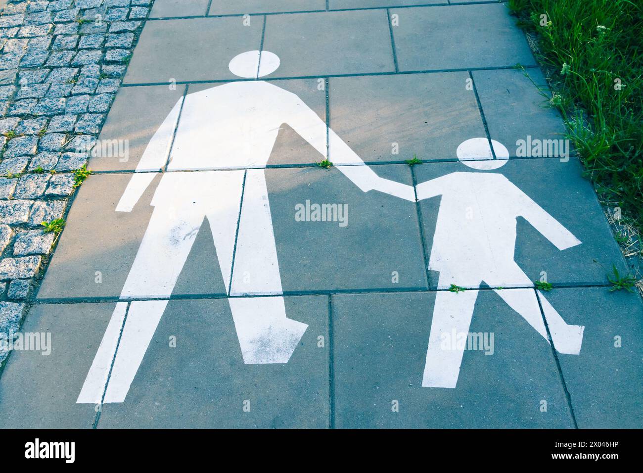 Pedestrian path sign on the road. Signs and symbols. Traffic Laws Stock ...