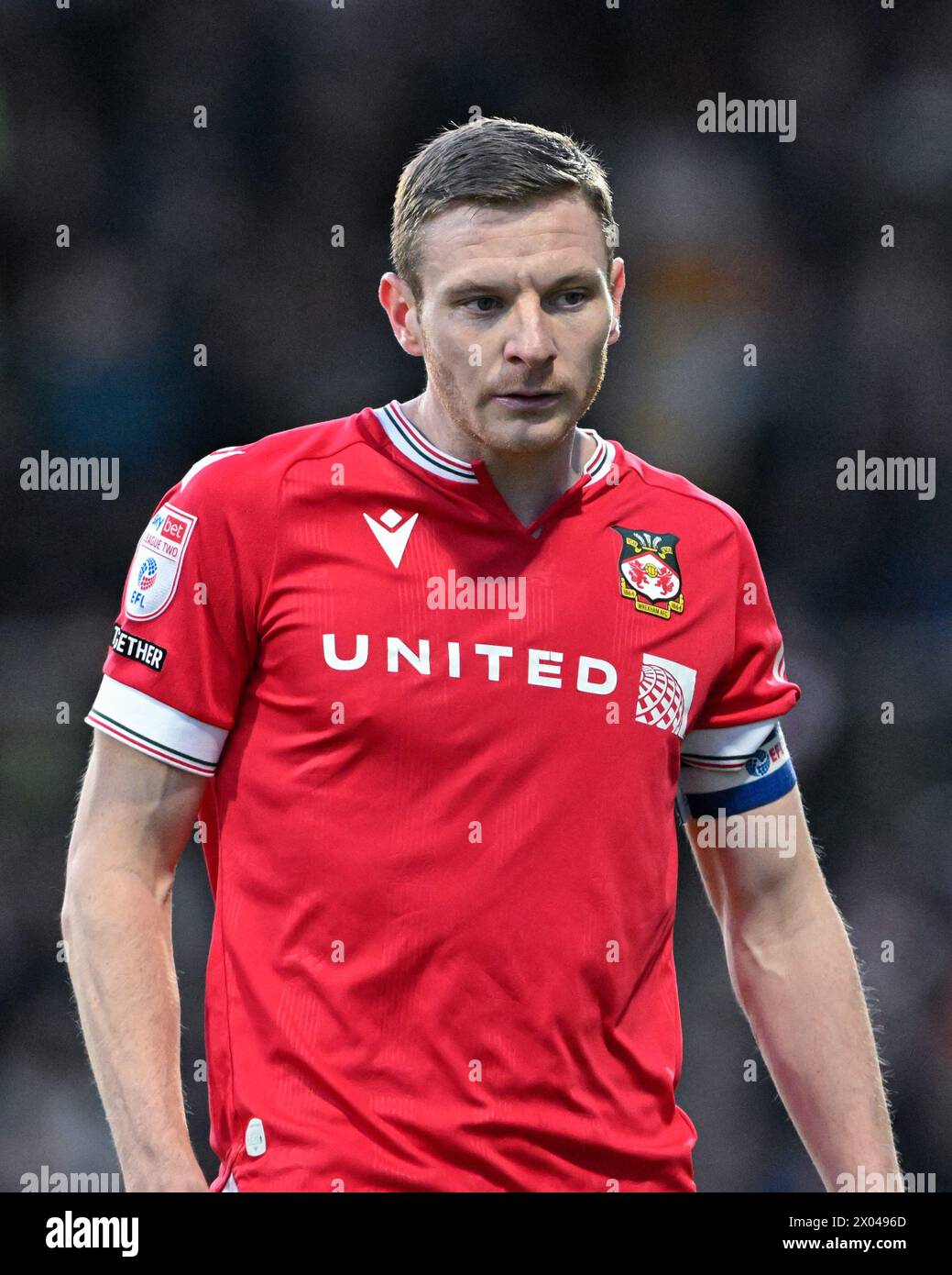 Paul Mullin of Wrexham, during the Sky Bet League 2 match Wrexham vs ...