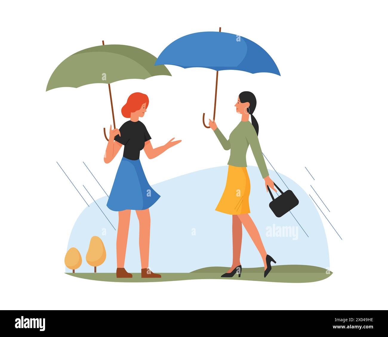 Woman walking smiling autumn Stock Vector Images - Alamy