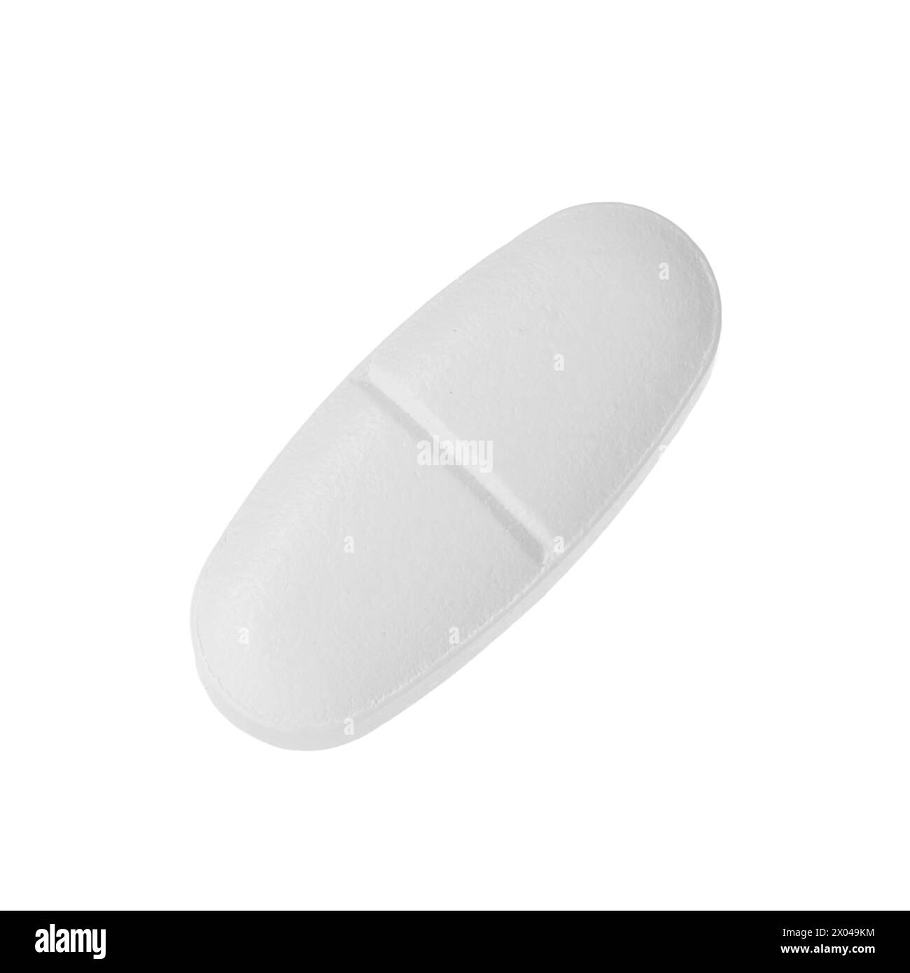 One vitamin pill isolated on white. Health supplement Stock Photo - Alamy