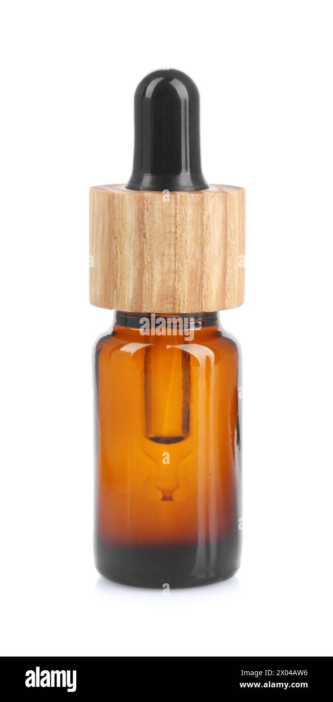 Glass bottles of tincture isolated on white Stock Photo - Alamy