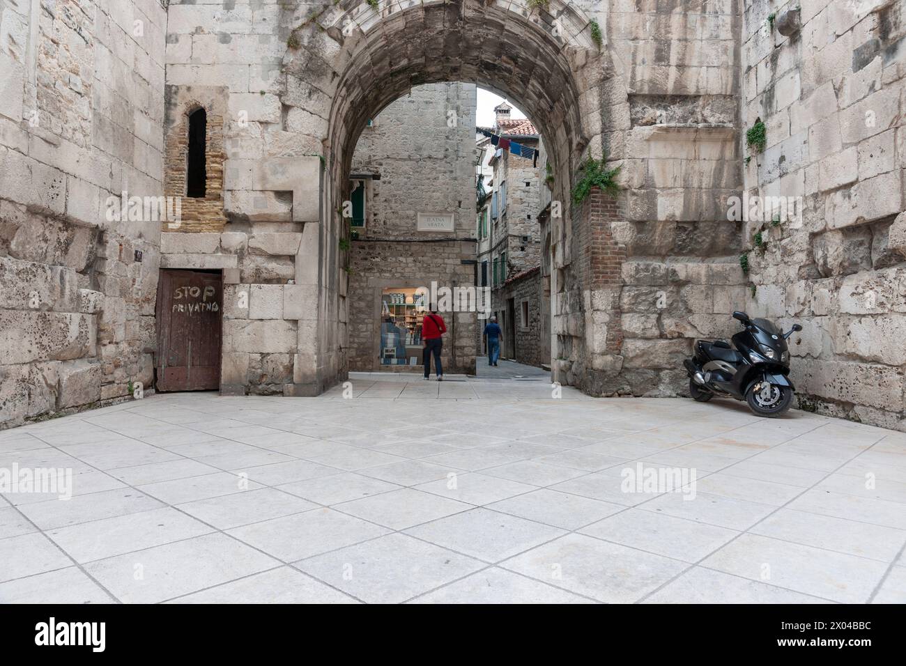 Split Croatia - May 26 2011: Diocletian's Palace entrance at Gold Gate ...
