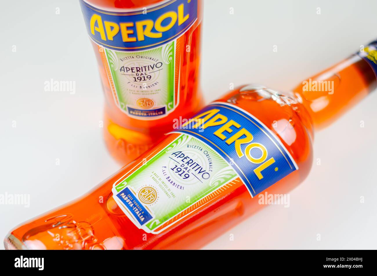 LONDON, UK - 25 MARCH 2024 Aperol was created by the Barbieri brothers ...