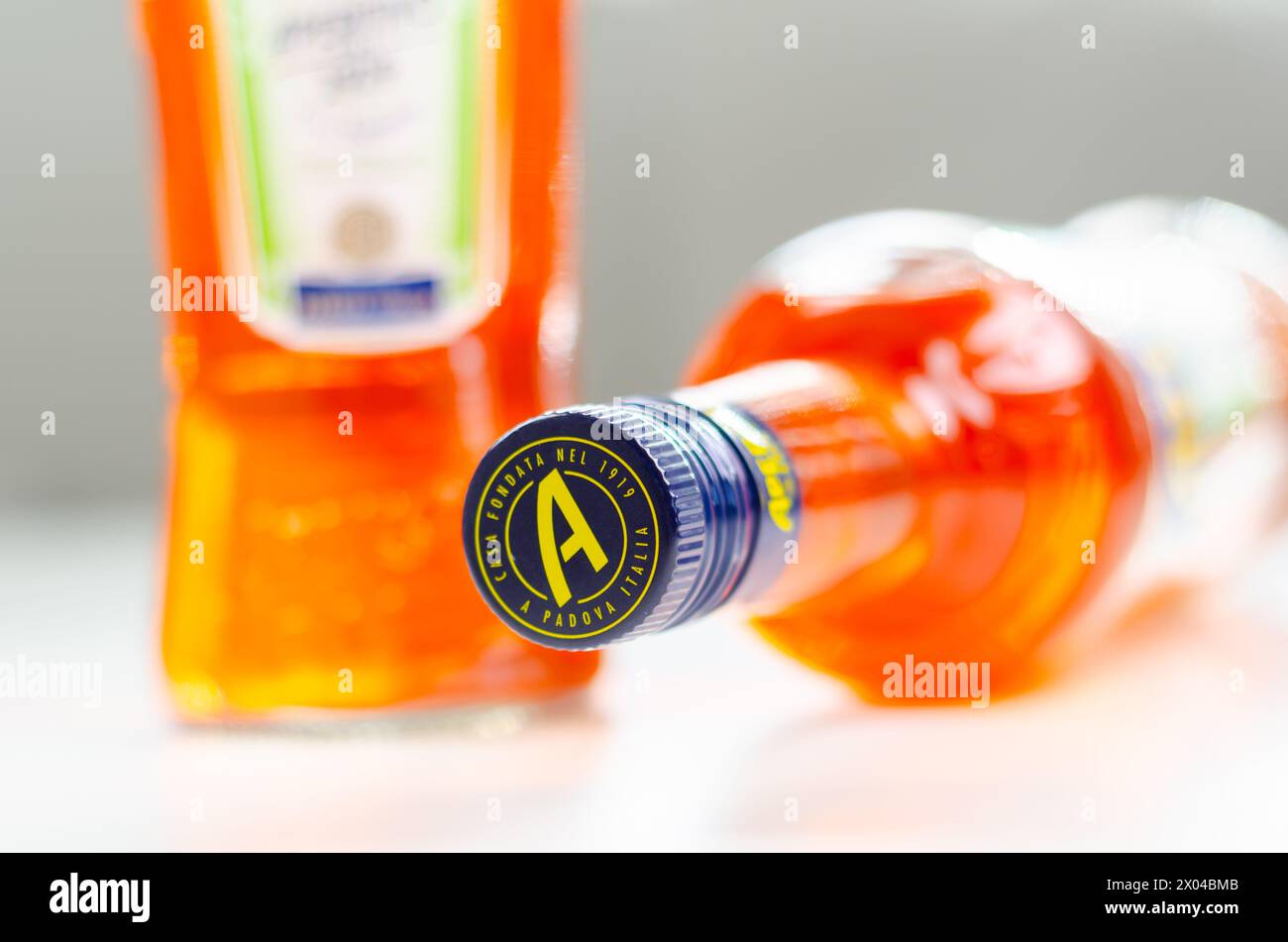 LONDON, UK - 25 MARCH 2024 Aperol was created by the Barbieri brothers ...