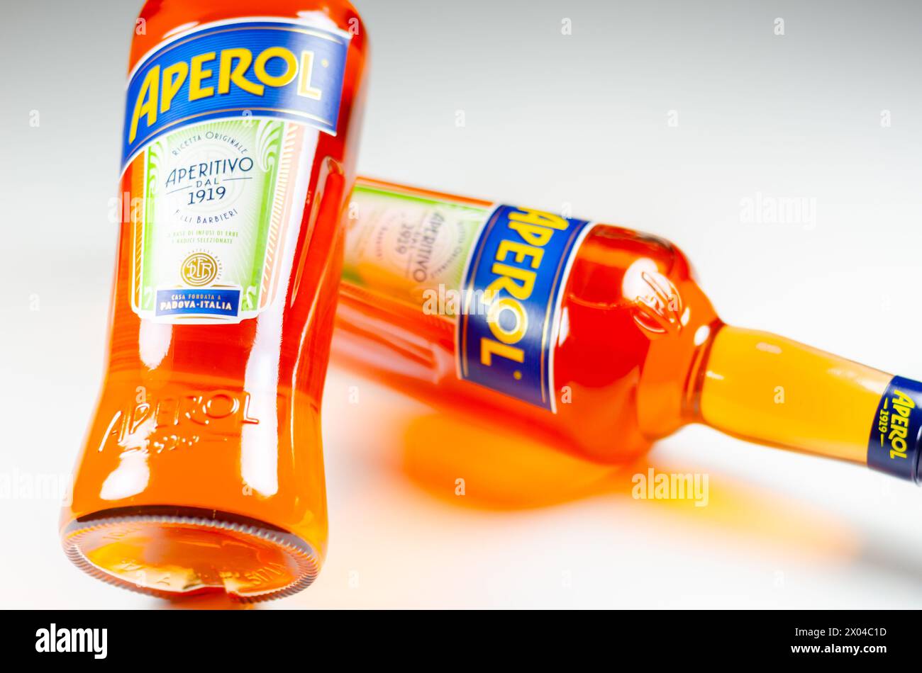 LONDON, UK - 25 MARCH 2024 Aperol was created by the Barbieri brothers ...