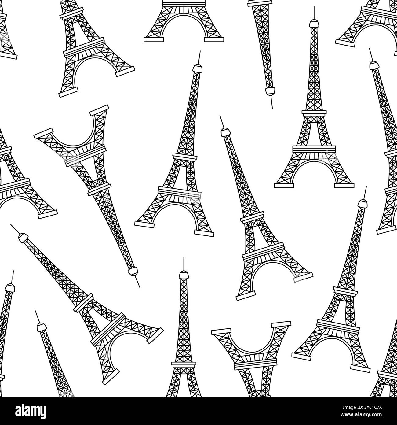 Eiffel tower drawing Black and White Stock Photos & Images - Alamy