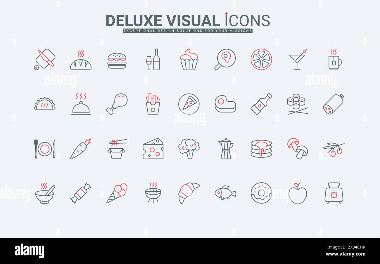 Food and drink popular menu of restaurant or home thin black and red ...