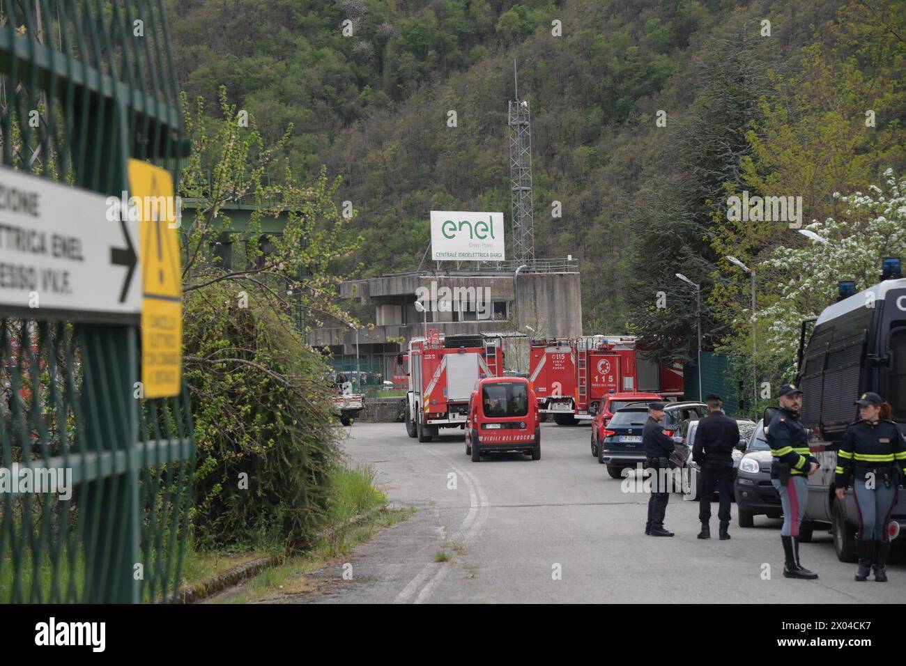 Bologna, Italy. 09th Apr, 2024. Bologna - Explosion at the Enel power ...