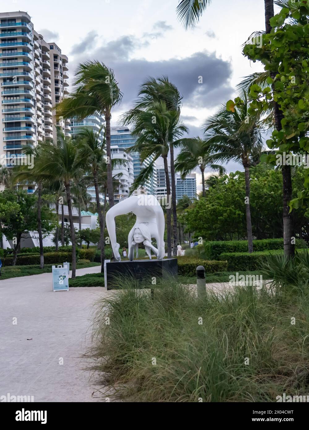 Bal Harbour, Miami, Florida, Sculpture by Marc Quinn and landscape in ...