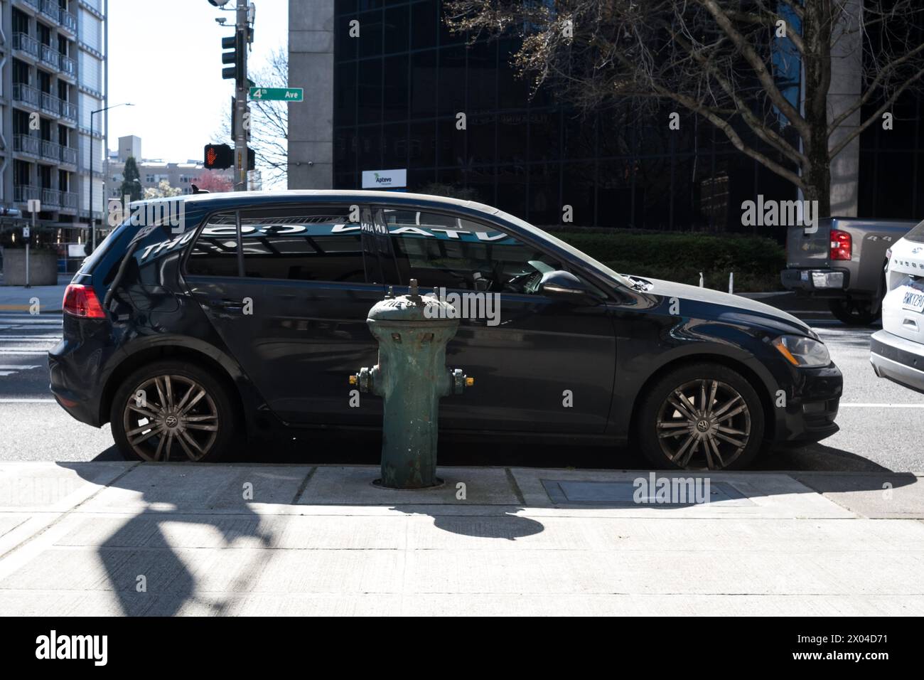 Seattle, USA. 17 Mar, 2024. Blocked fire hydrant Stock Photo - Alamy
