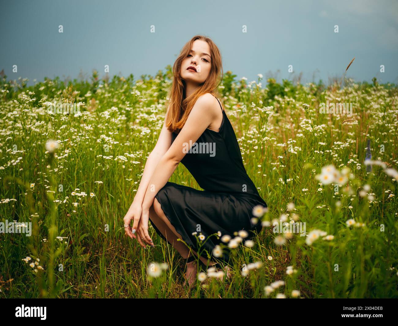 Attractive black model poses in hi-res stock photography and images - Alamy