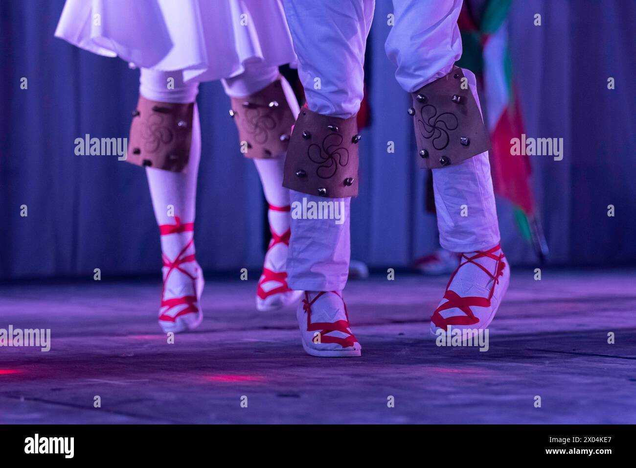 Basque traditional dance, street dances during a celebration Stock ...
