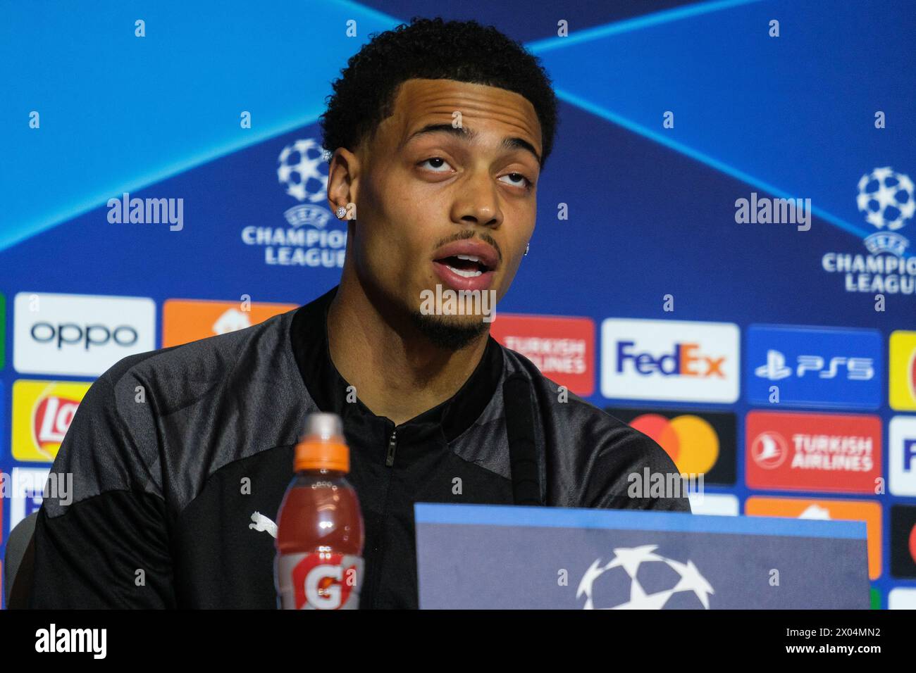 Madrid, Spain. 09th Apr, 2024. felix Nmecha at the press conference ...