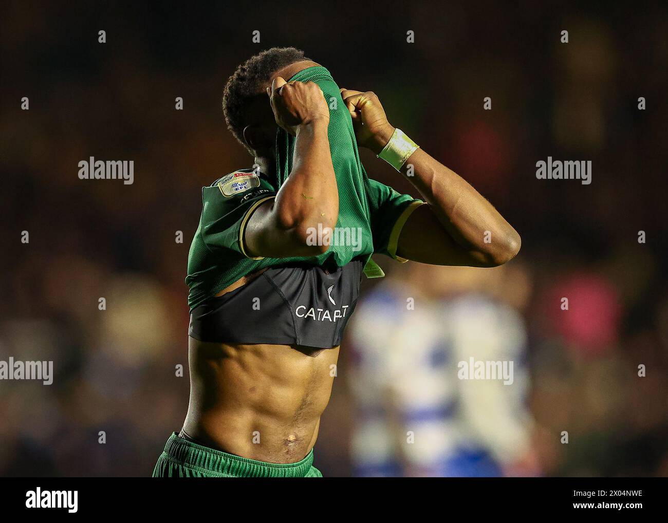 Bali Mumba of Plymouth Argyle looks dejected during the Sky Bet ...