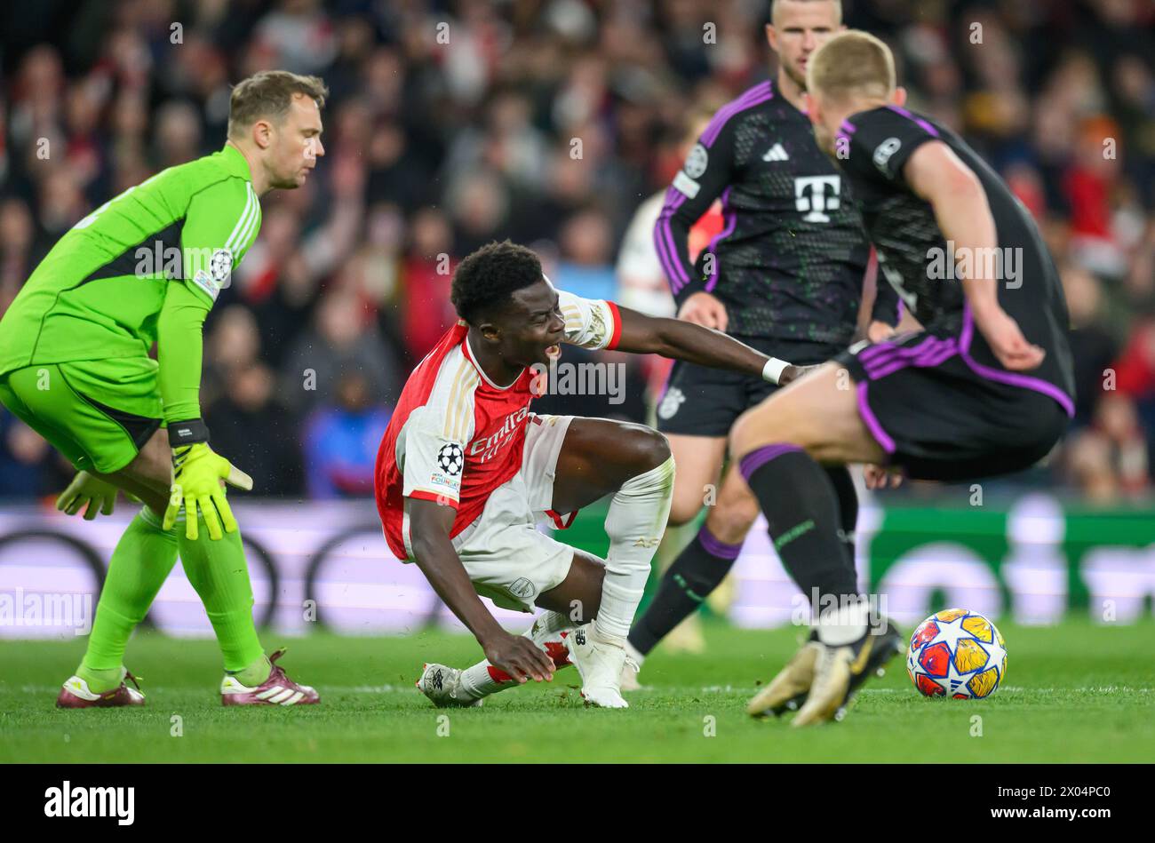 London, UK. 09th Apr, 2024 - Arsenal v Bayern Munich - Champions League ...