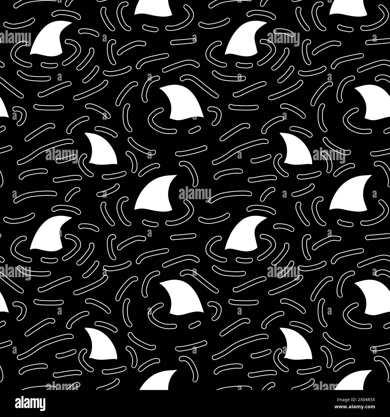 Summer print animals dolphin seamless shark fin pattern for fabrics and ...