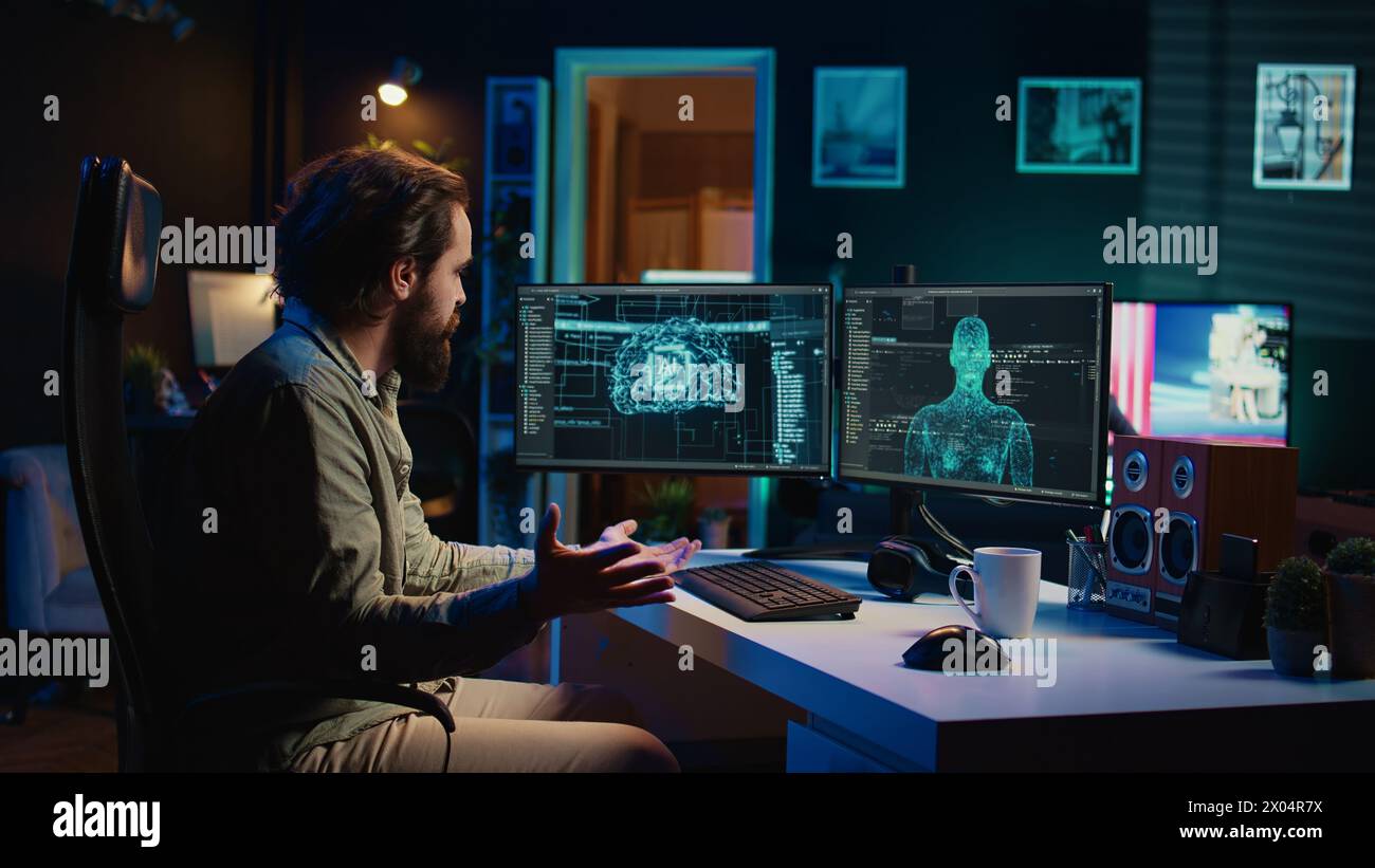 Man feeling speechless after seeing AI gaining anthropomorphic form and ...