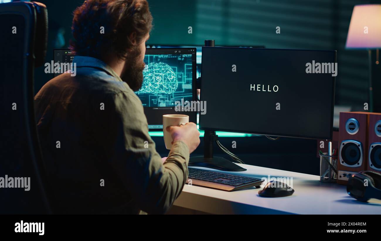Programmer being asked existential questions by awaken AI gaining ...