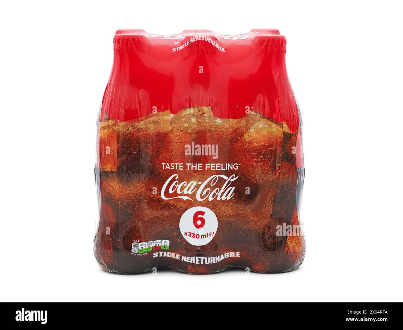 BUCHAREST, ROMANIA - November 20, 2020. Coca-Cola pack of six glass ...