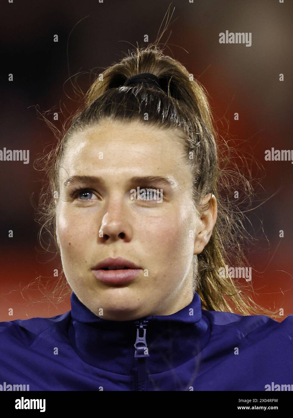 BREDA - Holland Women goalkeeper Lize Kop during the European ...