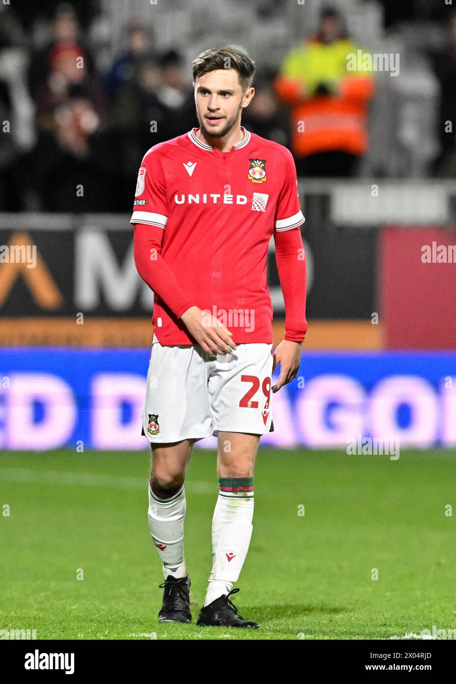 Ryan Barnett of Wrexham, during the Sky Bet League 2 match Wrexham vs ...