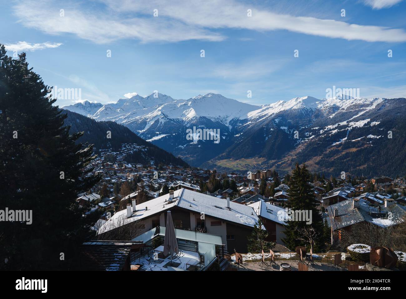 Serene alpine village scene hi-res stock photography and images - Alamy