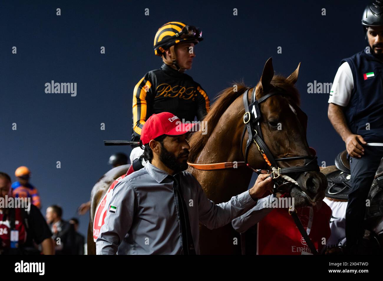 Clapton and Dylan Davis head to the start for the 2024 G1 Emirates ...