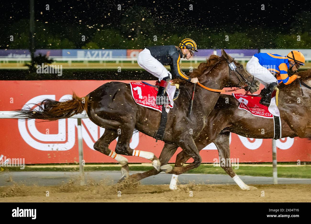 Clapton and jockey Dylan Davis chase leaders in the 2024 G1 Emirates ...