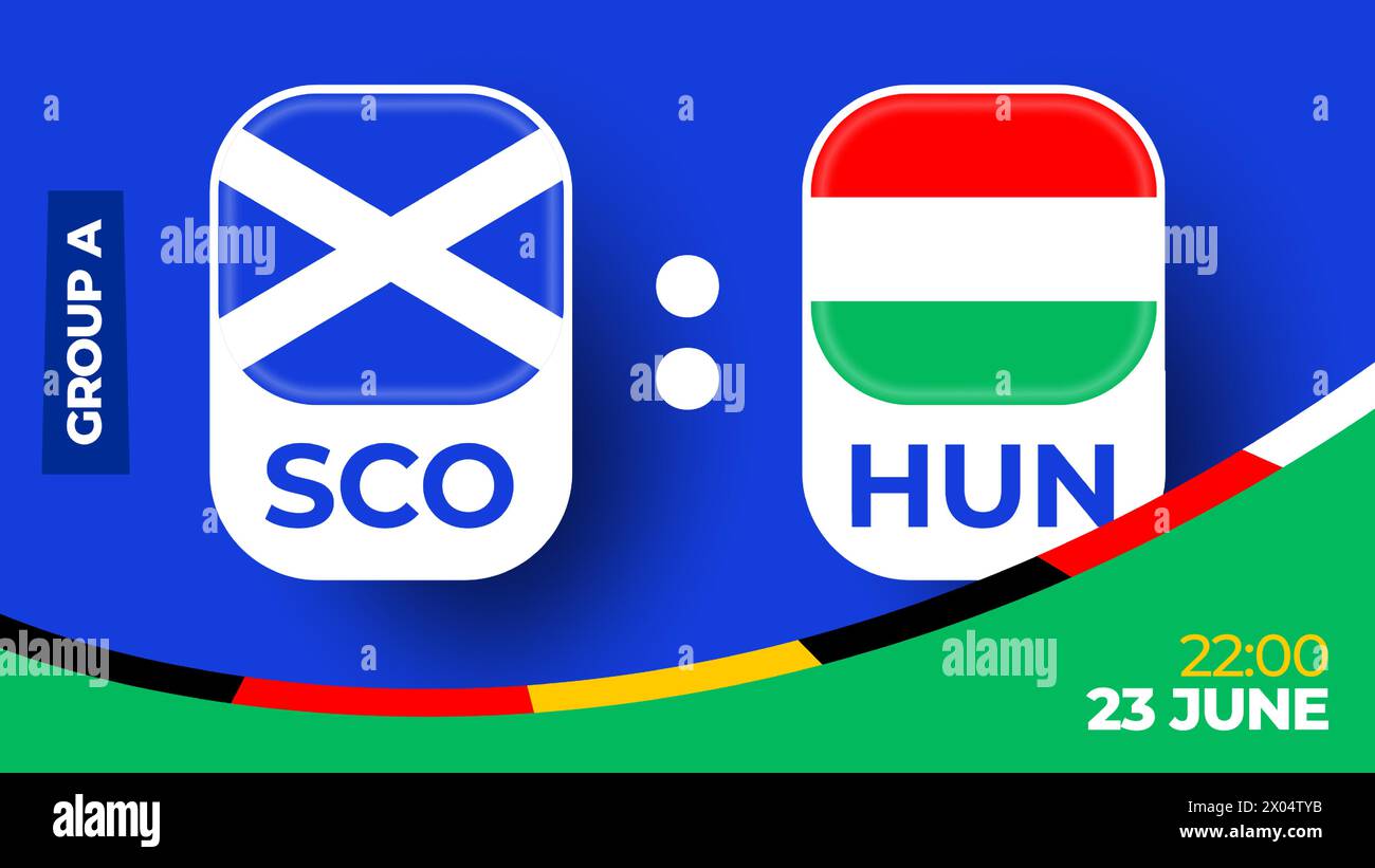 Scotland vs Hungary football 2024 match versus. 2024 group stage ...