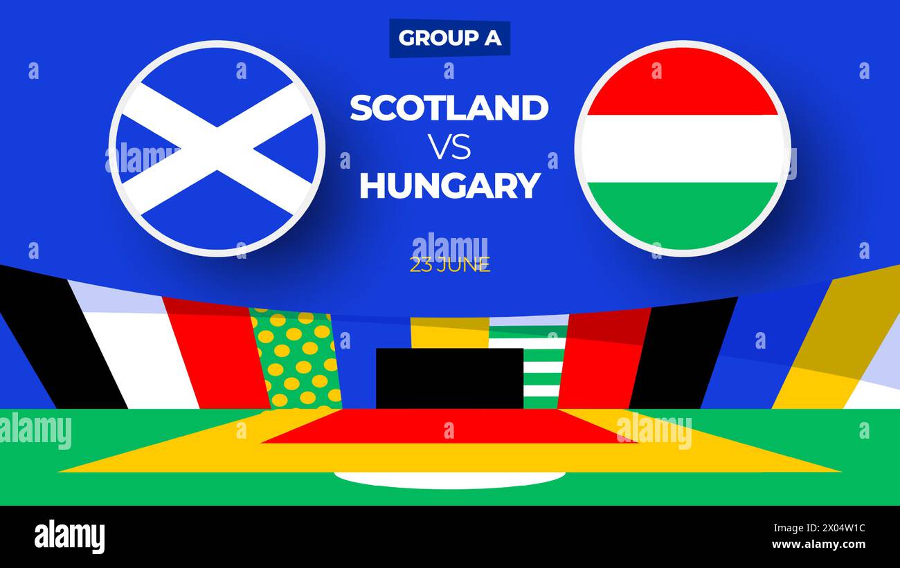 Scotland vs Hungary football 2024 match versus. 2024 group stage ...
