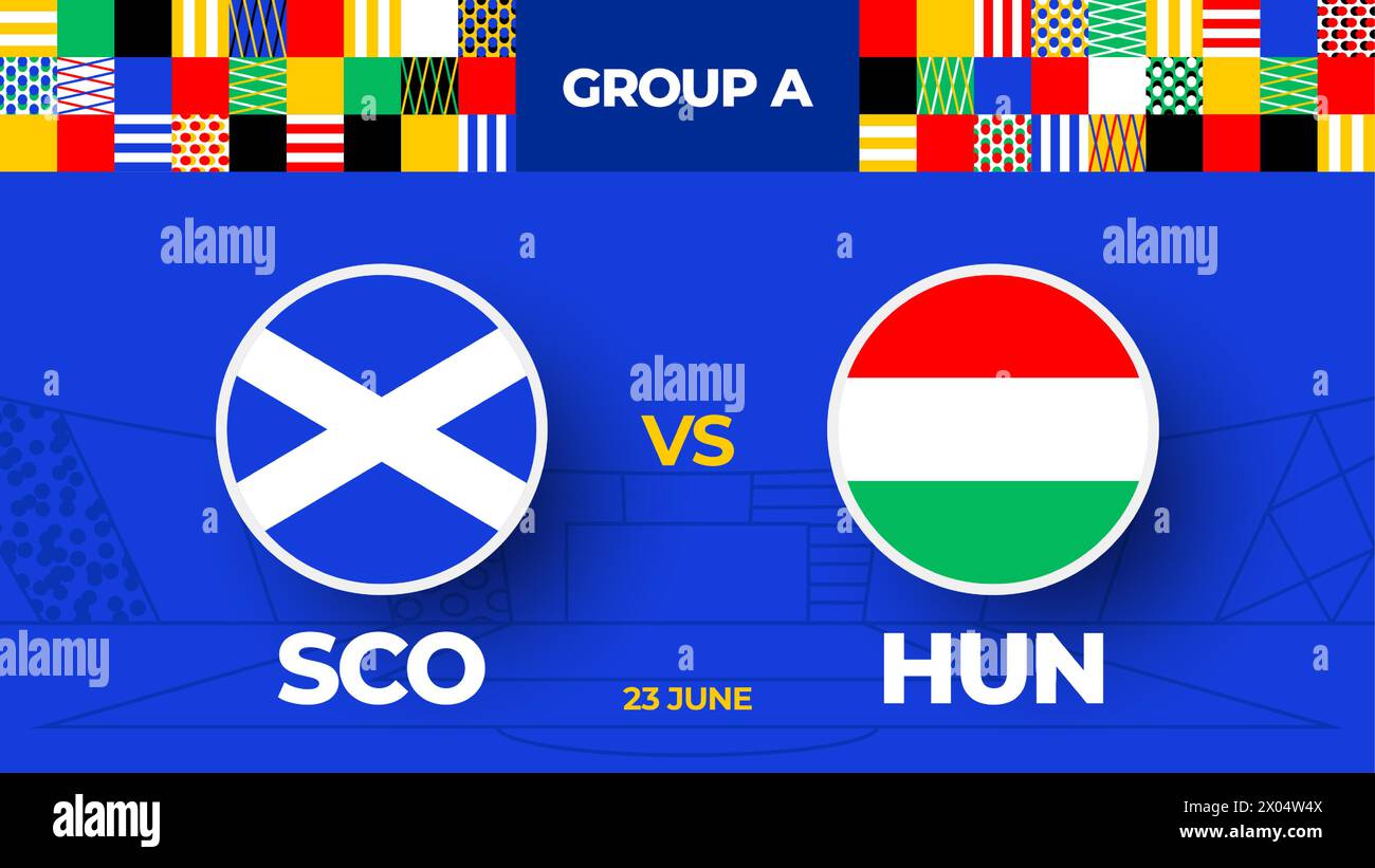 Scotland vs Hungary football 2024 match versus. 2024 group stage ...