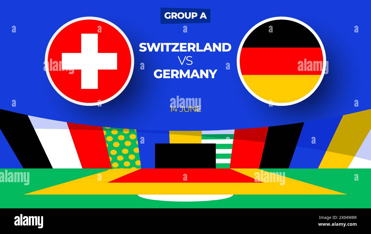 Switzerland vs Germany football 2024 match versus. 2024 group stage ...