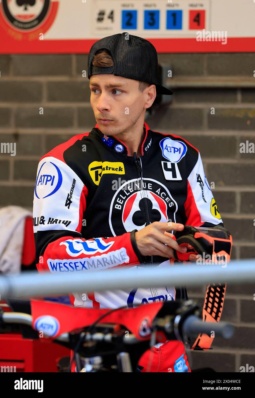 National Speedway Stadium, Manchester on Monday 8th April 2024. Ben ...
