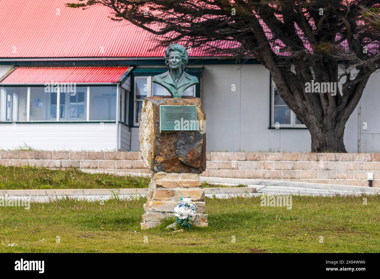 Margaret Thatcher Memorial Bust, Thatcher Drive, Stanley, Falkland ...