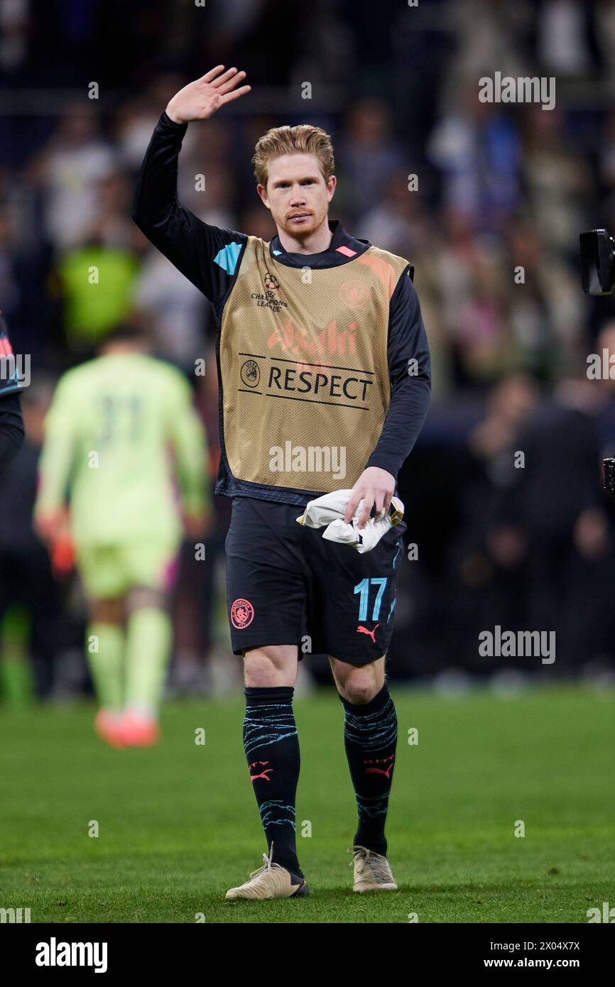 Madrid, Madrid, Spain. 9th Apr, 2024. Kevin de Bruyne of Manchester ...