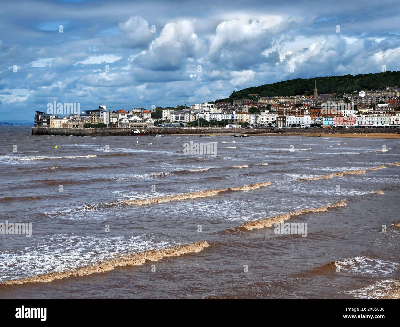 UK, Somerset, Weston Super Mare, Looking Towards Knightstone Harbour ...