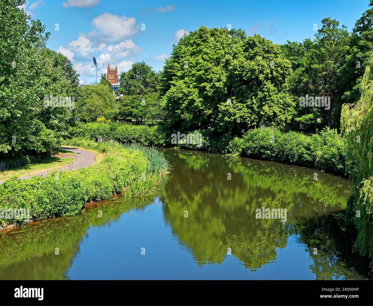 UK, Somerset, Taunton, River Tone from Tangier Way Stock Photo - Alamy