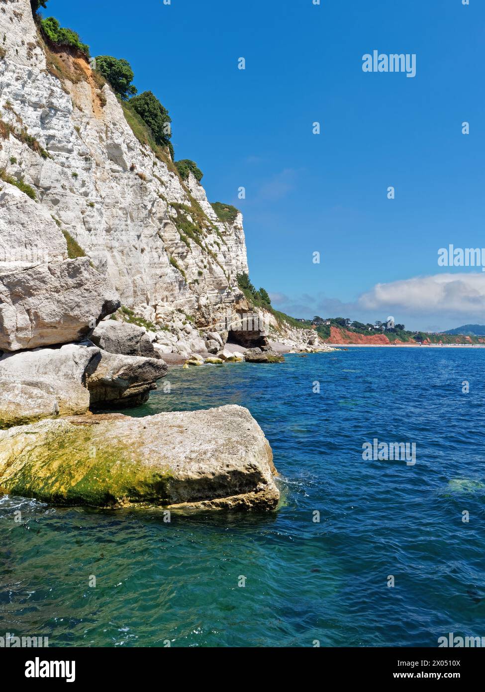 UK, Devon, Beer Coastline looking towards Seaton Stock Photo - Alamy