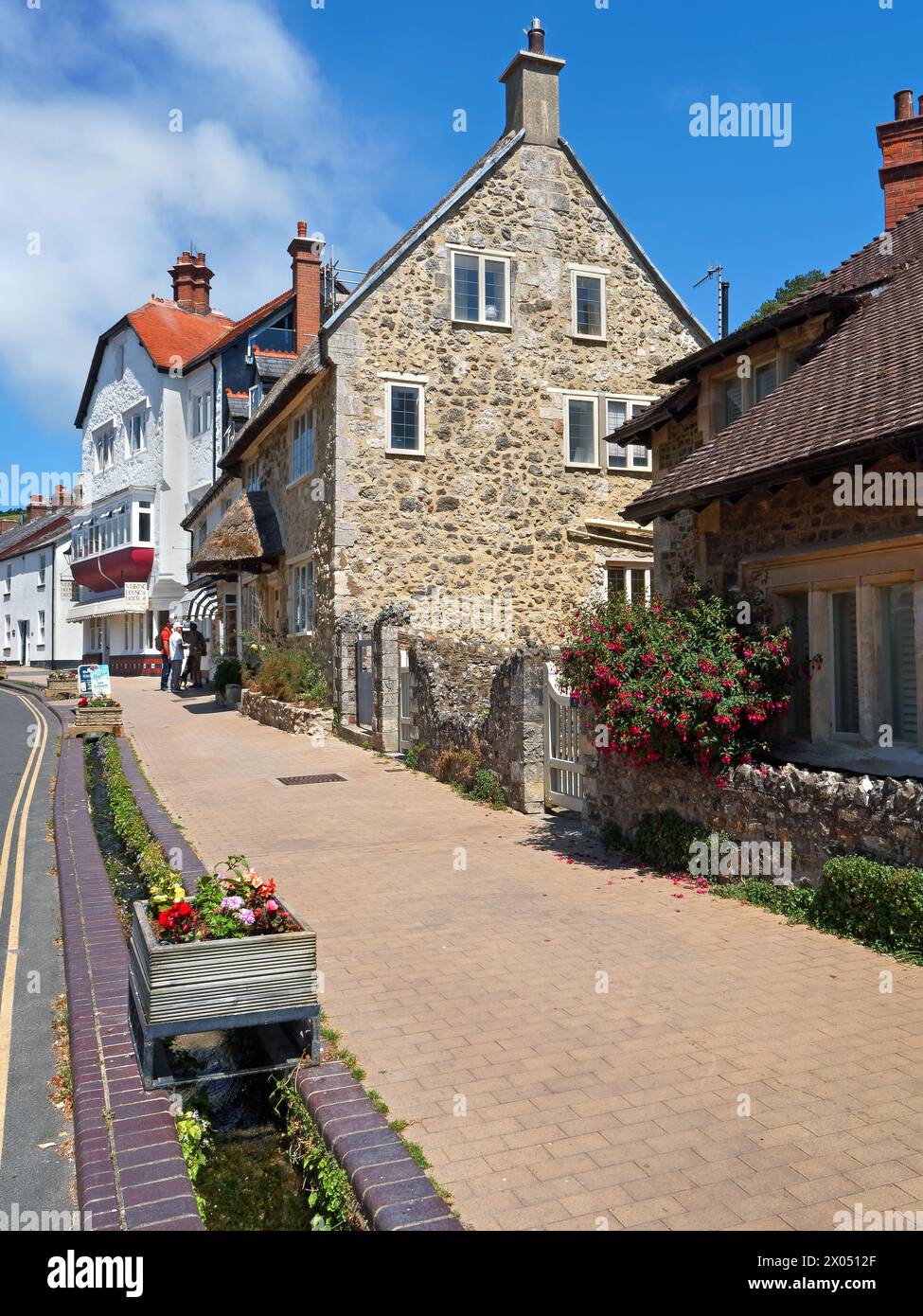 UK, Devon, Beer, Fore Street, Marine House at Beer, Steam Gallery and ...