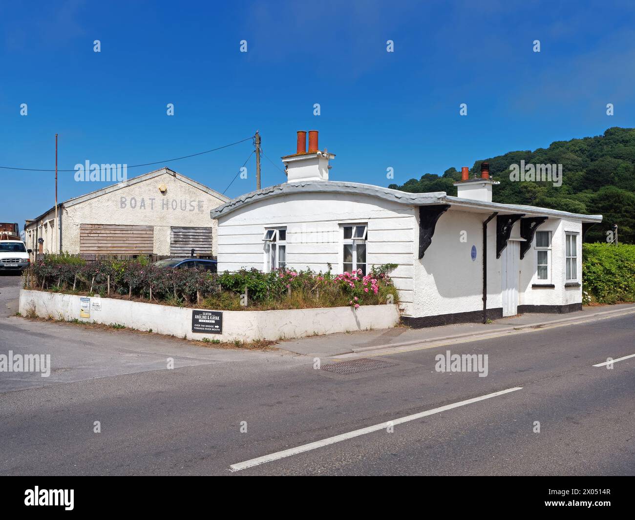 UK, Devon, Seaton, Axmouth, Bridge Cottage, (Old Toll House Stock Photo ...