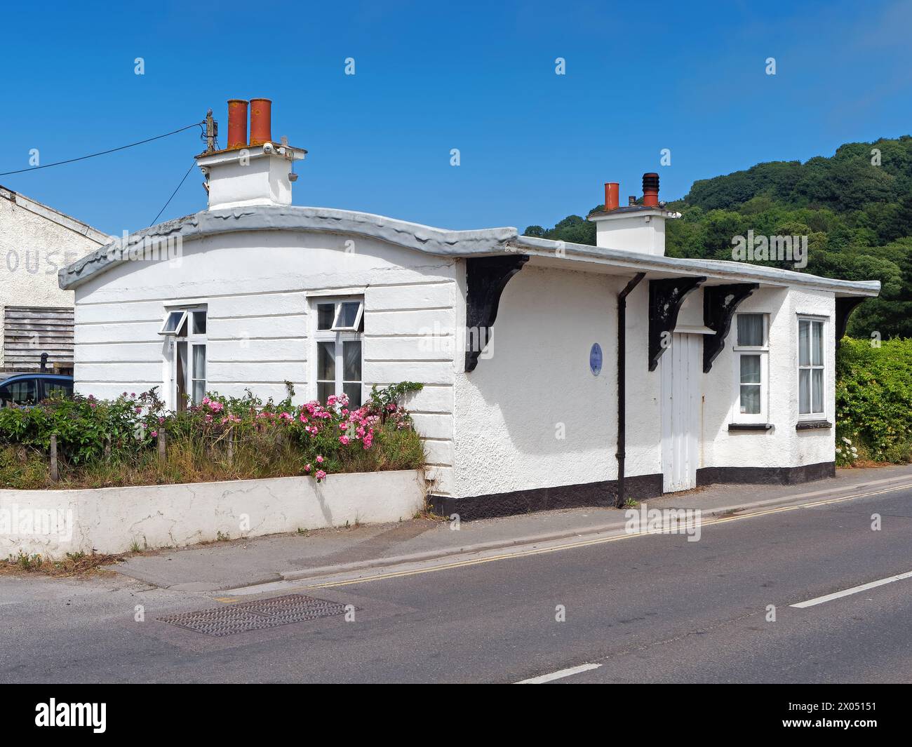 UK, Devon, Seaton, Axmouth, Bridge Cottage, (Old Toll House Stock Photo ...