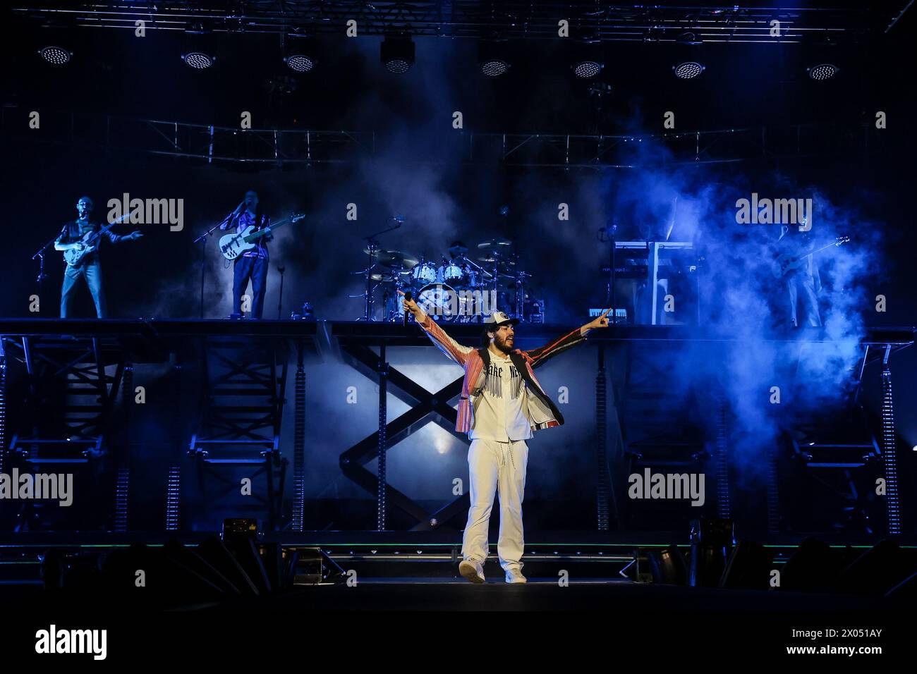 Milan, Italy. 09th Apr, 2024. (C) Riccardo Zanotti with (L-R) Lorenzo ...