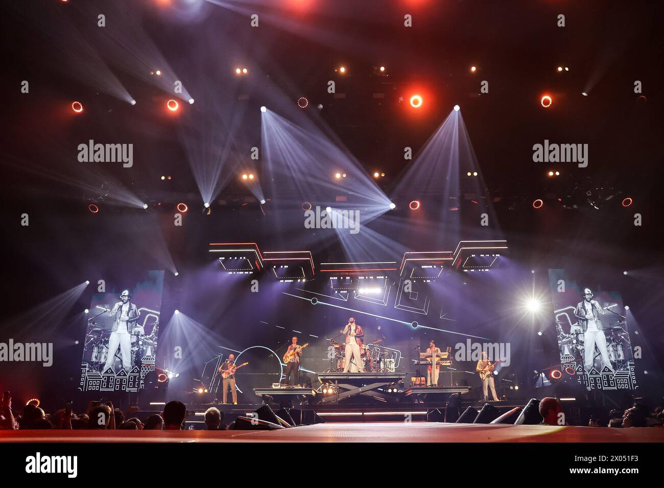 Milan, Italy. 09th Apr, 2024. (C) Riccardo Zanotti with (L-R) Lorenzo ...