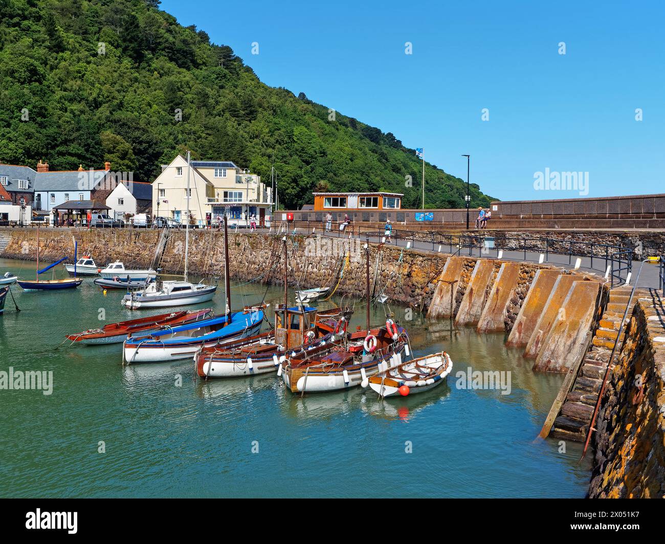 UK, Somerset, Minehead Harbour Stock Photo - Alamy