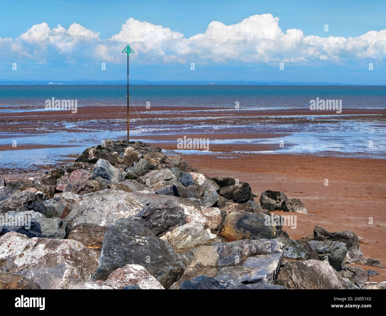 UK, Somerset, Minehead Beach, Sea Defences Stock Photo - Alamy
